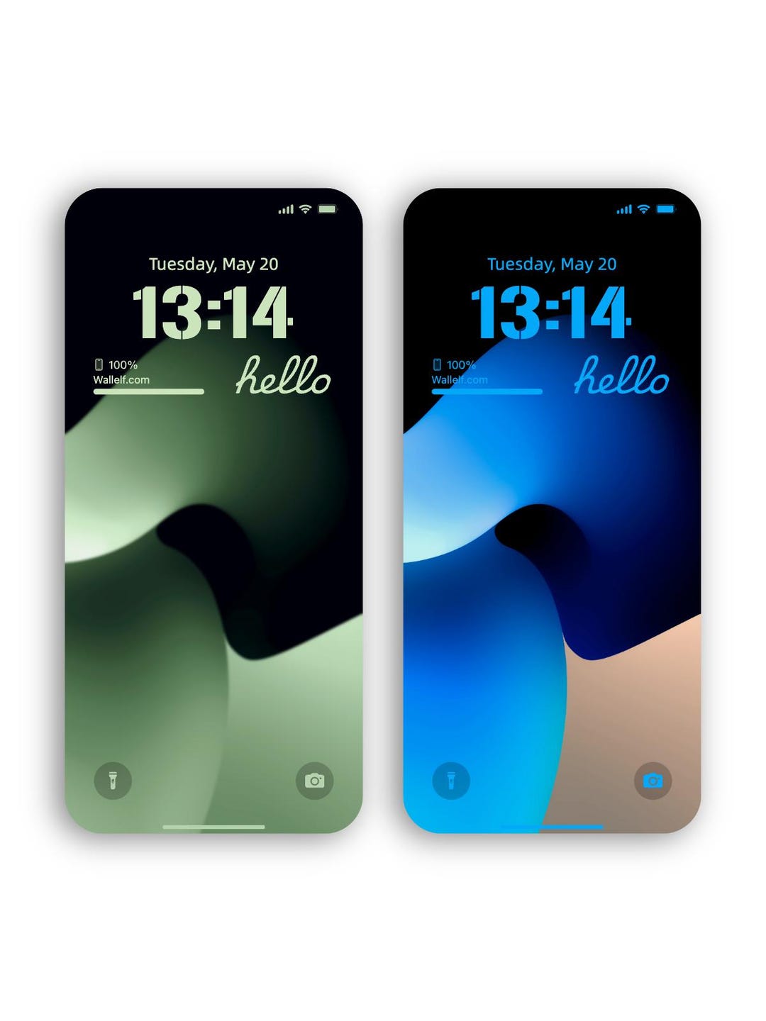 Abstract Gradient iPhone Wallpaper Set | Dark Aesthetic Lock Screen ...