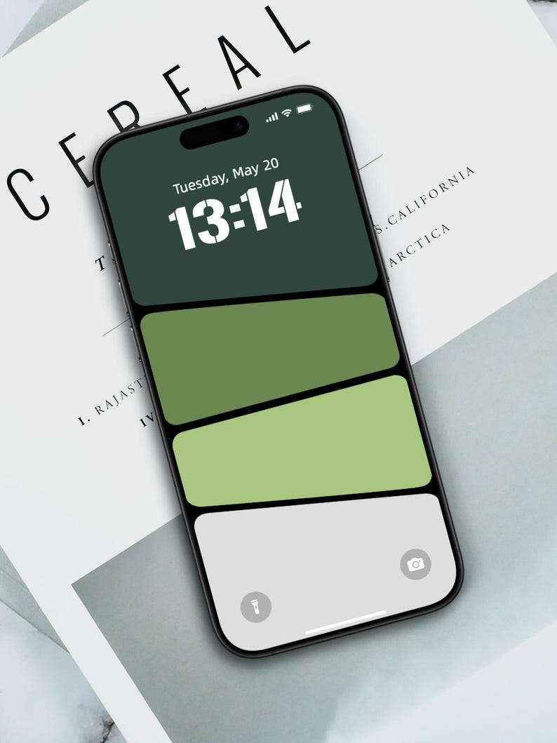 Green Gradient Split iPhone Wallpaper | Minimalist Ios Lock Screen ...