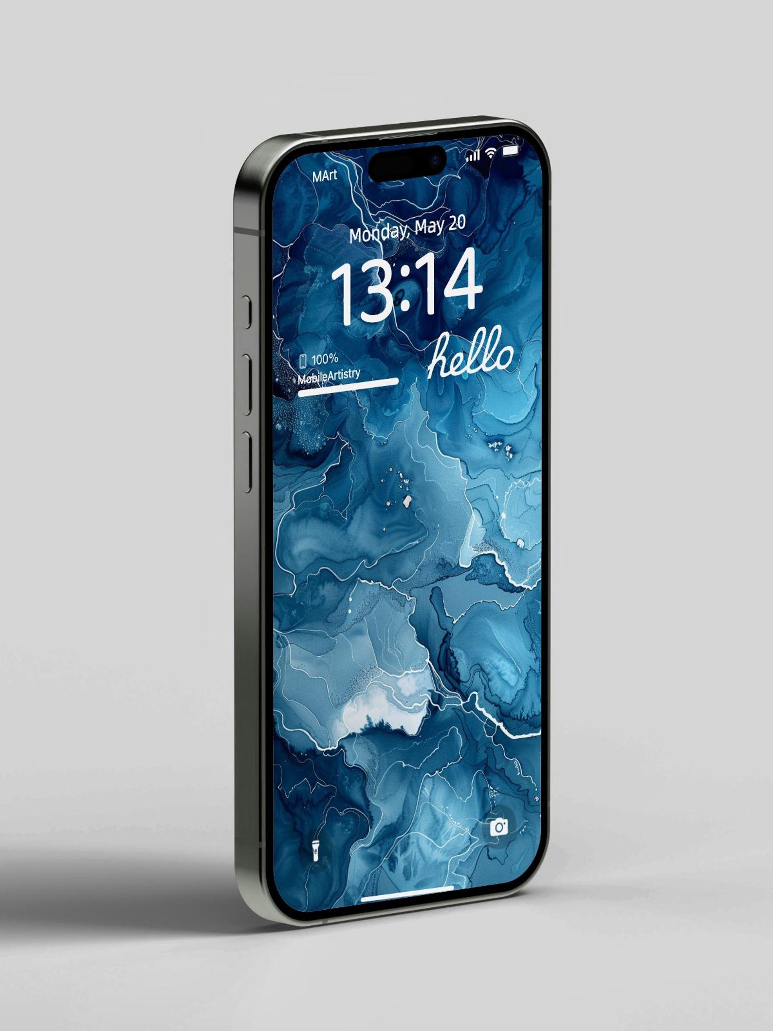 Abstract Blue Marble Phone Wallpaper Set | 4K Ocean-inspired Aesthetic ...