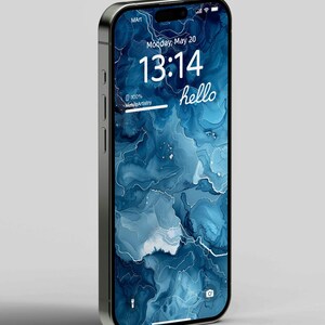 Abstract Blue Marble Phone Wallpaper Set | 4K Ocean-inspired Aesthetic ...