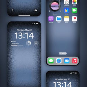 Blue Gradient Phone Wallpaper - High-res PNG - Modern Lock Home Screen ...