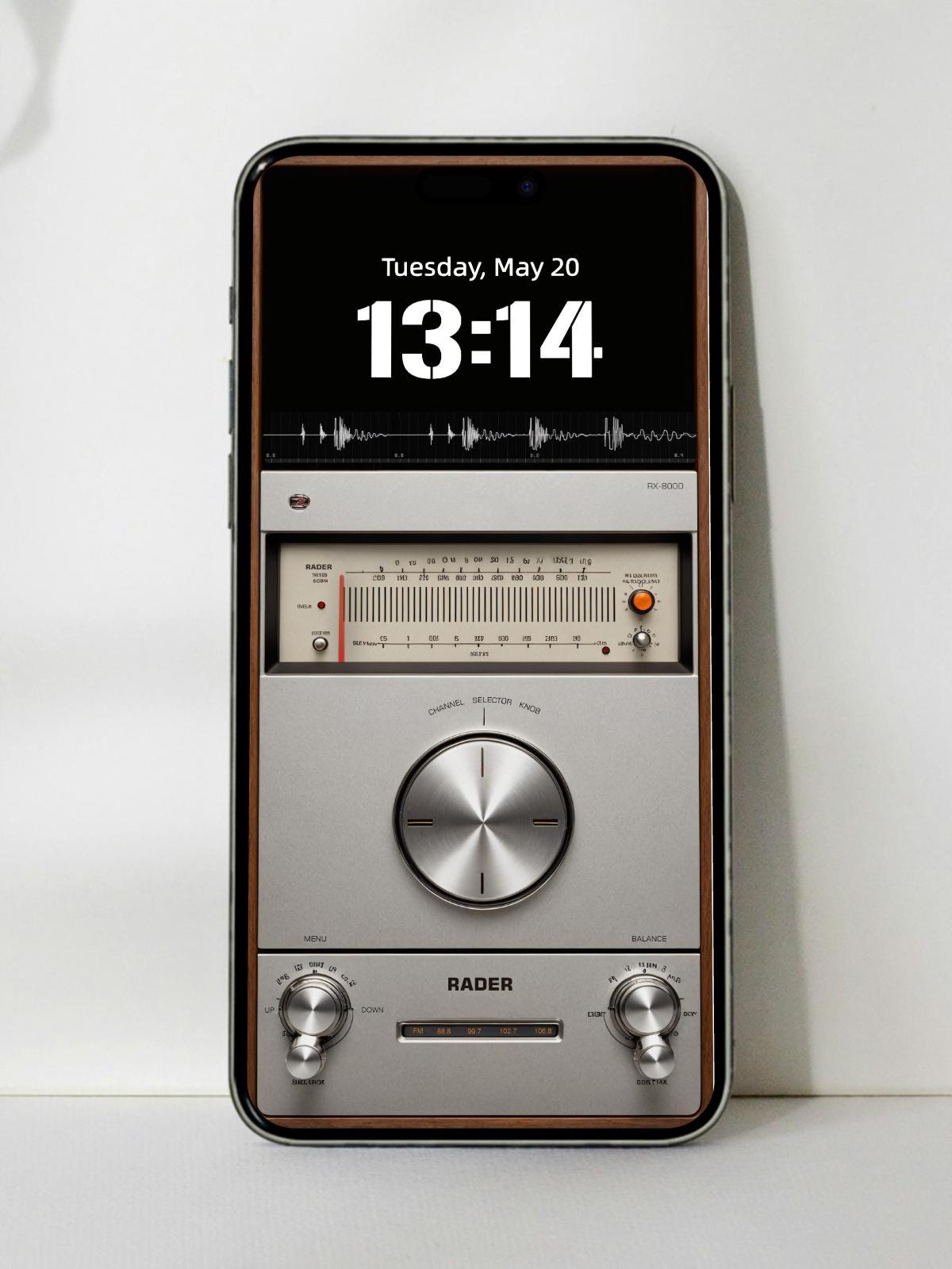 Vintage Radio iPhone Wallpaper | Retro Tuner Dial Design | Classic ...
