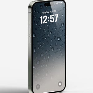Water Droplets iPhone Wallpaper | Realistic Rain Lock Screen | Gradient ...