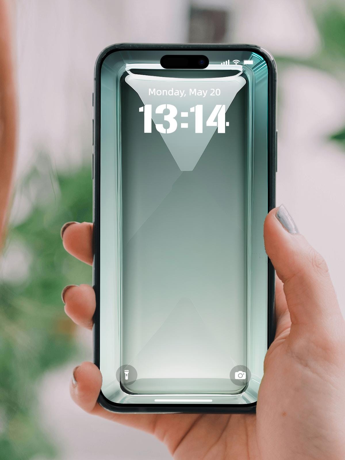 Elegant 3D Metallic Glass Reflection Phone Wallpaper Set - 4K Ultra HD ...