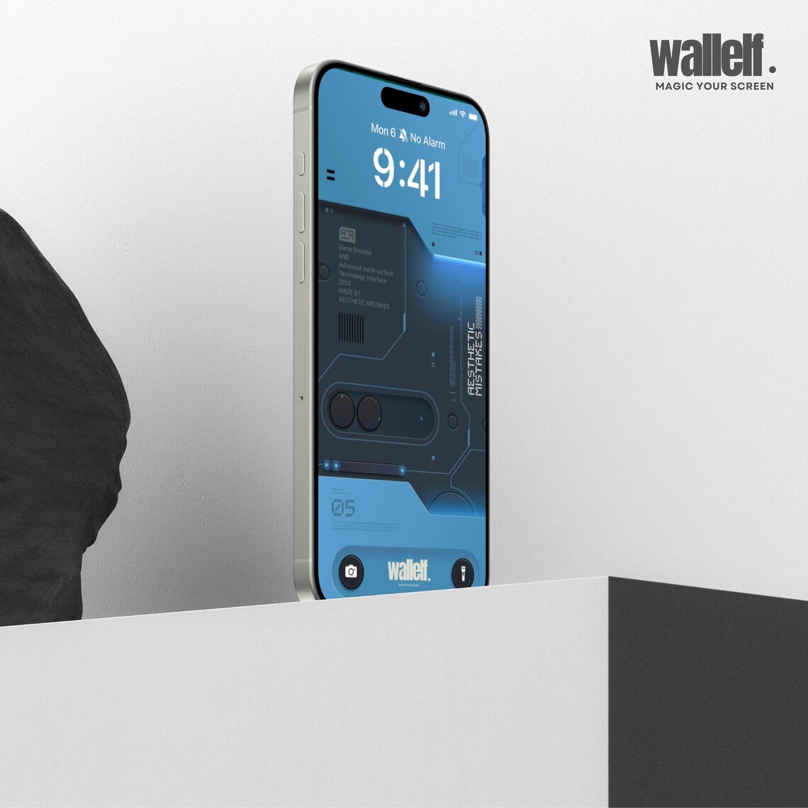 Futuristic Blue Tech Interface Wallpaper | 4K Lock Screen & Custom Blur ...