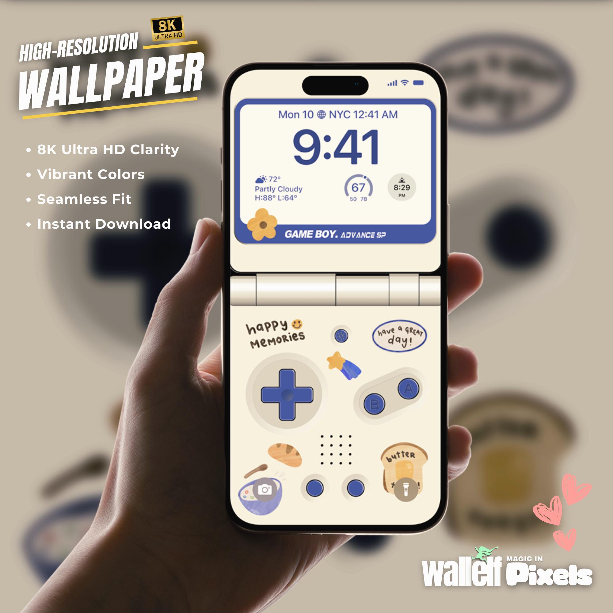 Retro Game Console iPhone Wallpaper | Cute Handheld Gaming Lock Screen ...