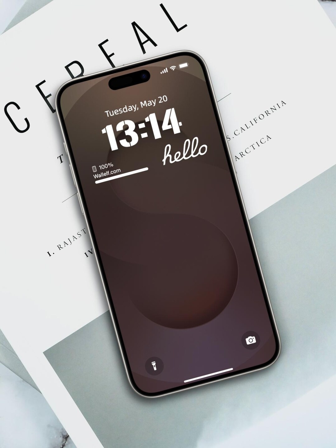 Minimalist Dark Brown iPhone Wallpaper | Aesthetic Lock Screen ...