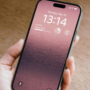 Modern Red Gradient Phone Wallpaper High-res PNG Aesthetic Lock Home ...