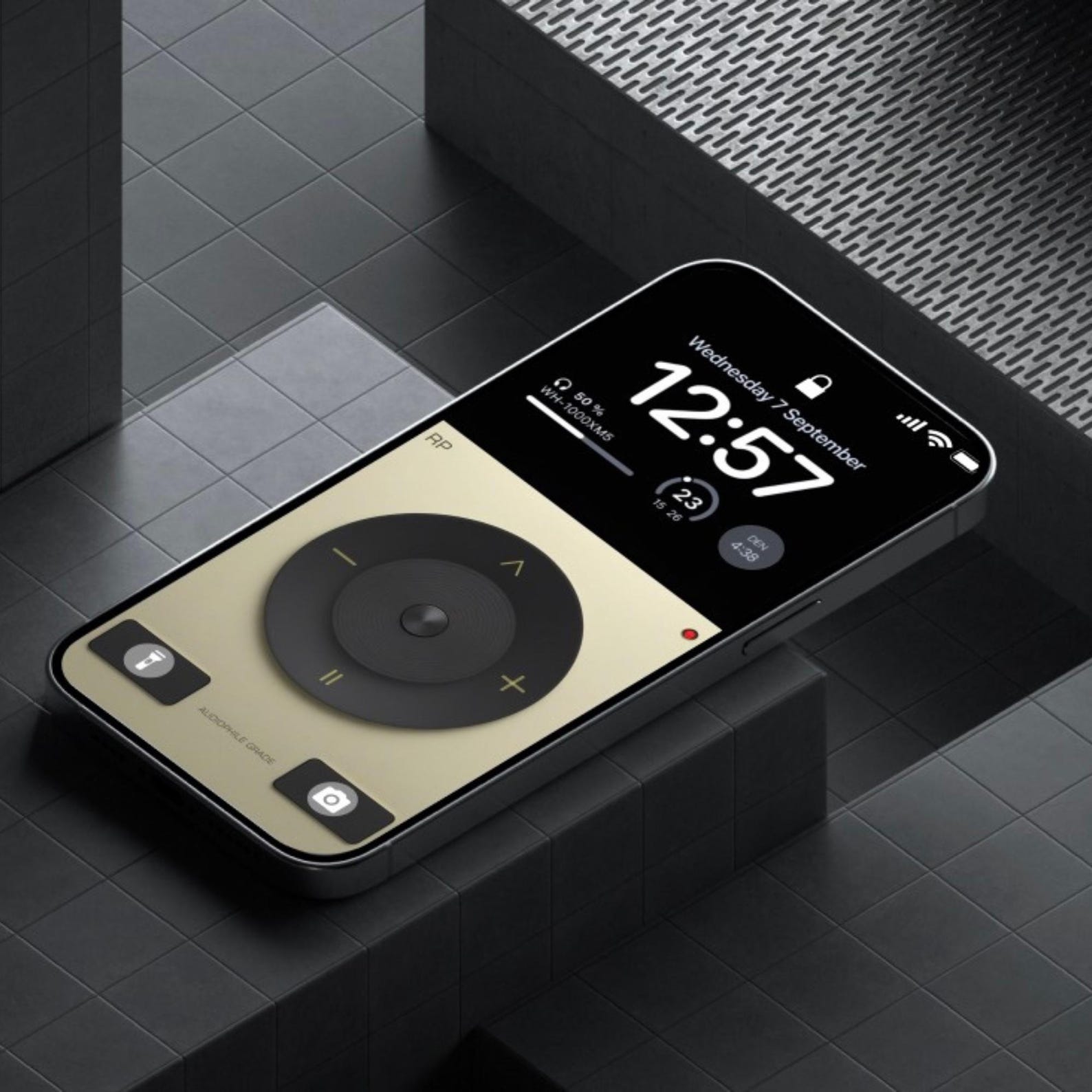 Retro Audio Control iPhone Wallpaper | Vintage Music Player-themed ...