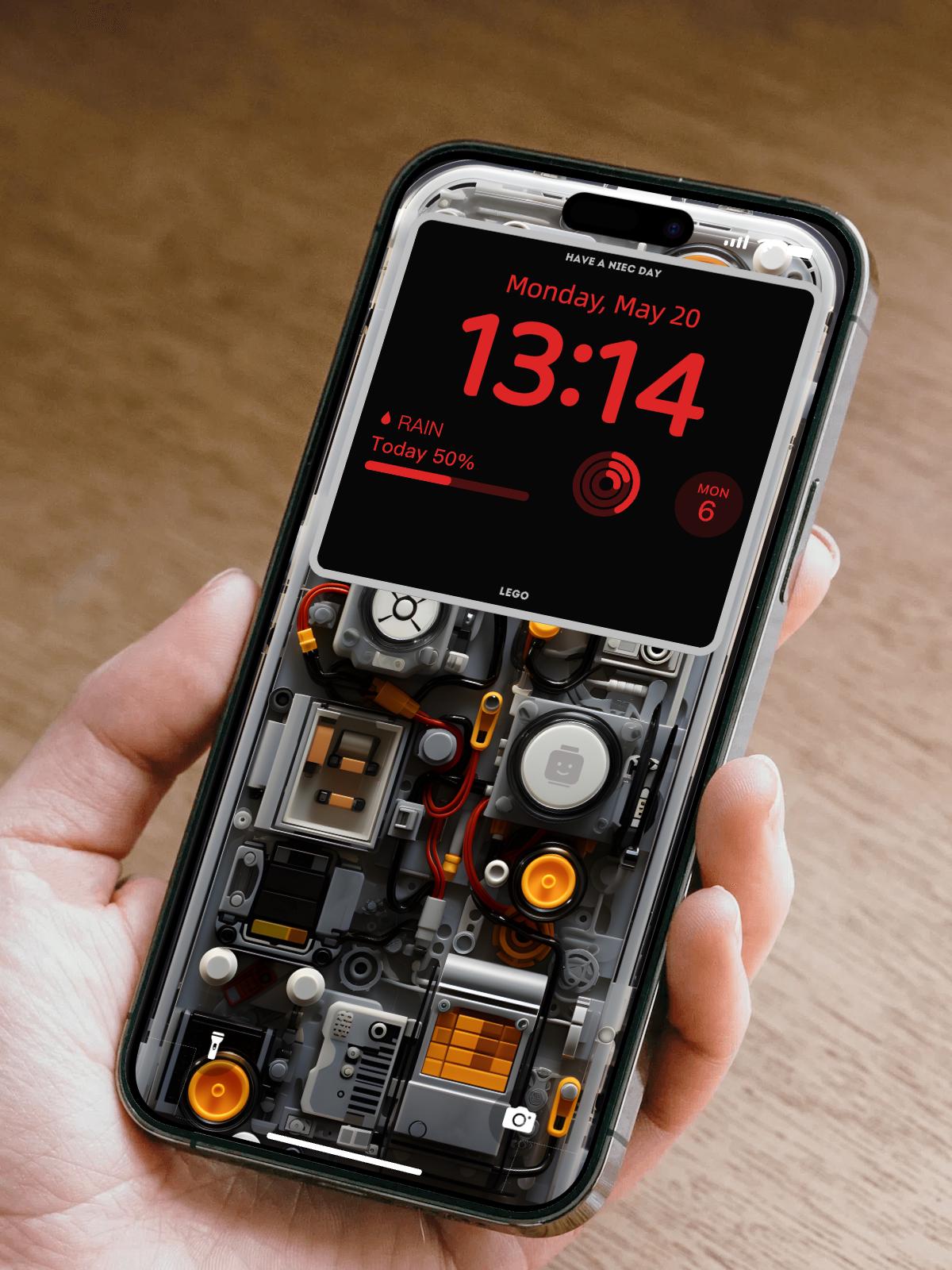 Futuristic Transparent Circuit Board Phone Wallpaper - High-res PNG ...