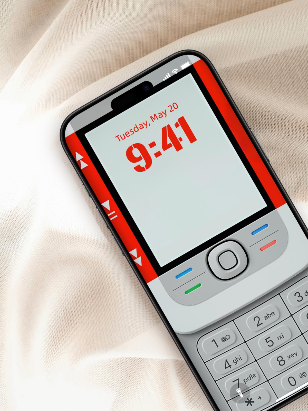 Retro Keypad Style iPhone Wallpaper | Old School Button Phone Theme ...