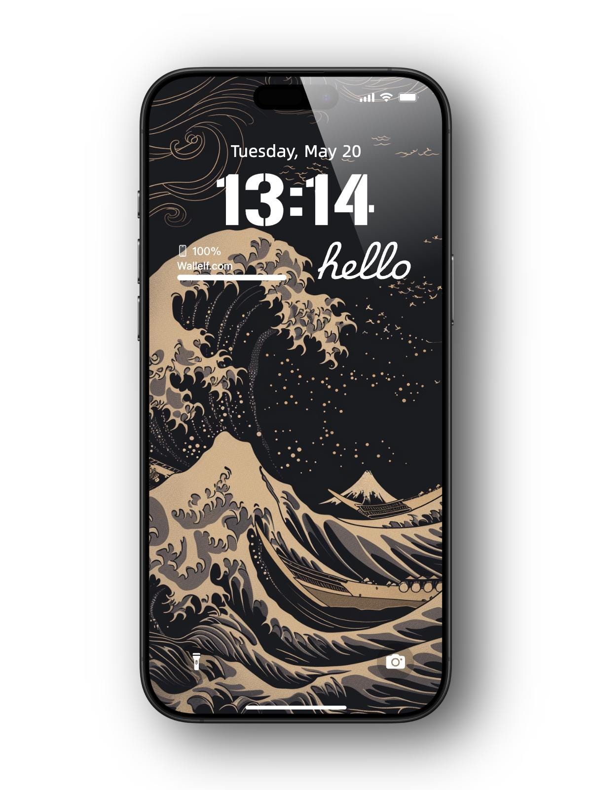 Ocean Wave Splash iPhone Wallpaper | Abstract Japanese Style Sea Art ...