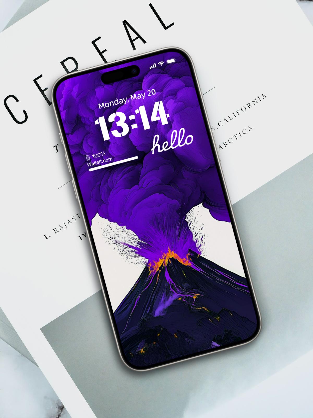 Purple Volcano Eruption 4K Ultra HD Phone Wallpaper - Bold and Dramatic ...