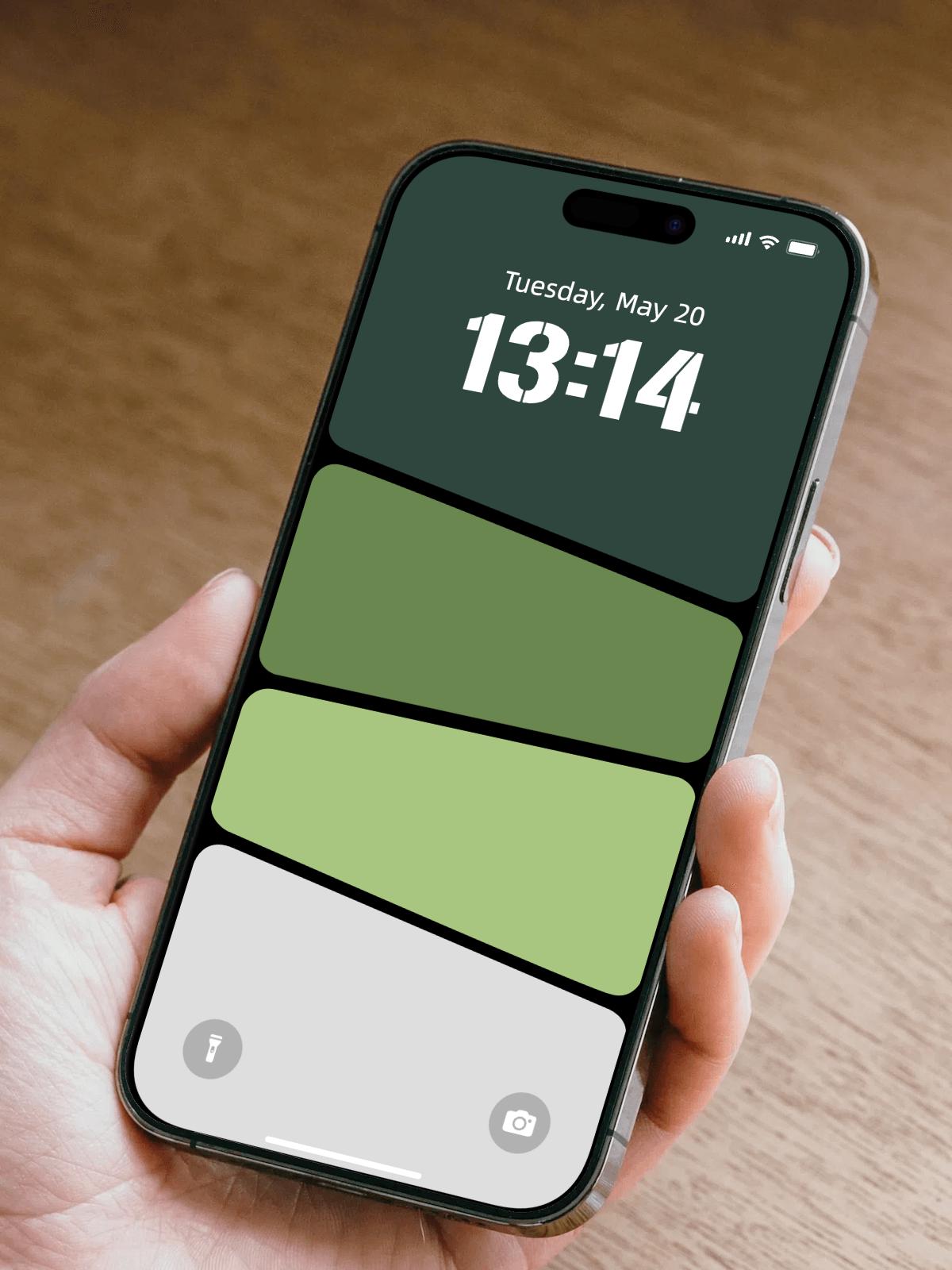 Green Gradient Split iPhone Wallpaper | Minimalist Ios Lock Screen ...