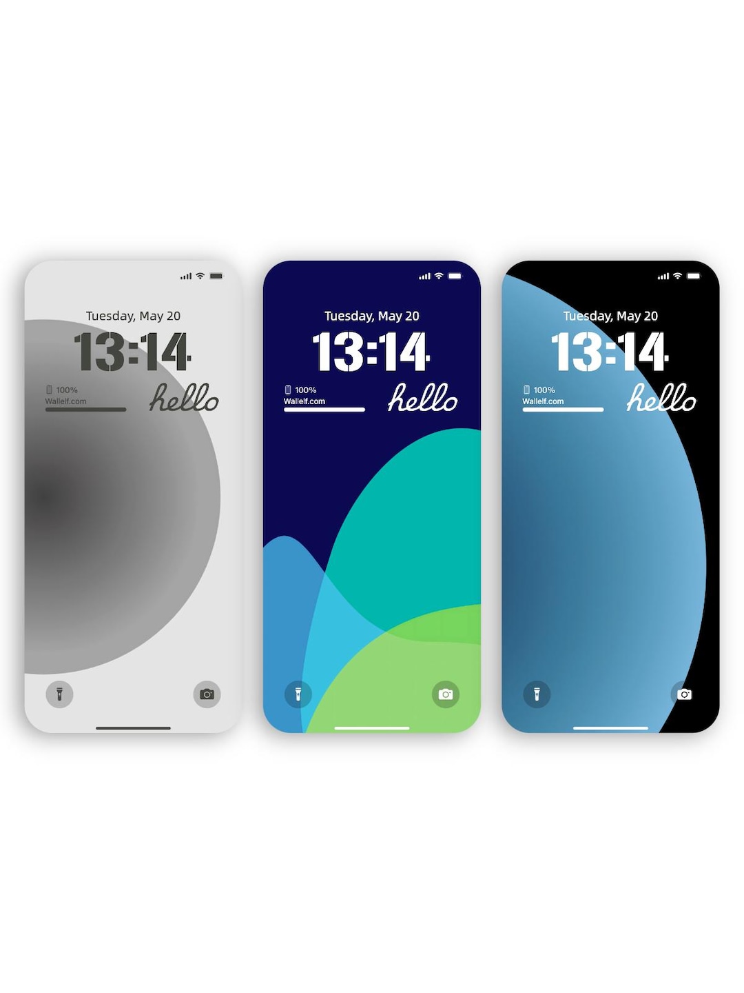 Minimalist iPhone Wallpaper Set | Abstract Aesthetic Lock Screen ...