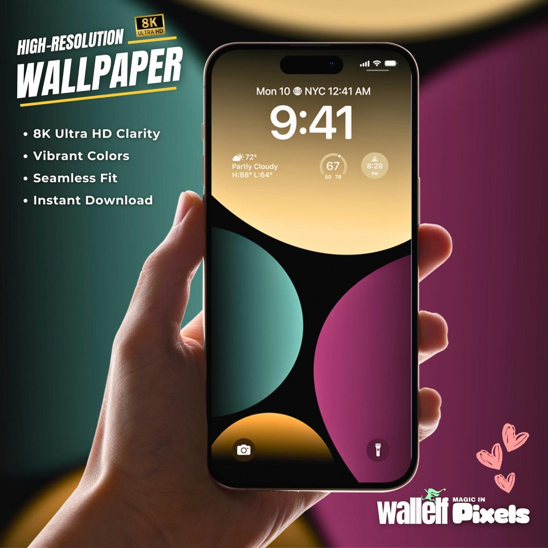 Abstract Geometric iPhone Wallpaper | Minimalist Modern Art | 8K Lock ...