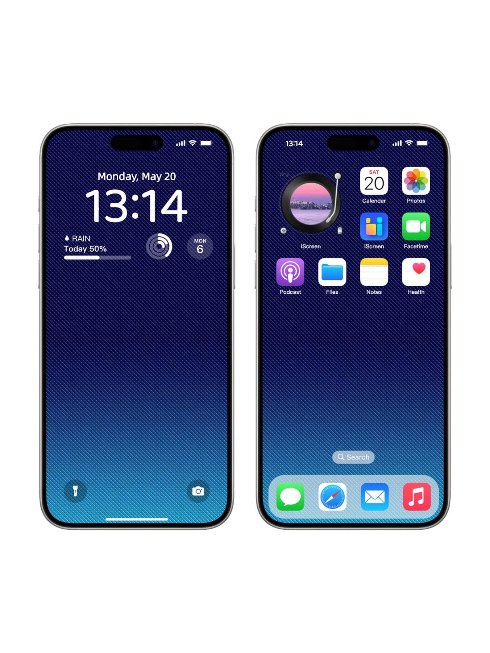Blue Teal Gradient Phone Wallpaper High-res PNG for iPhone Android ...