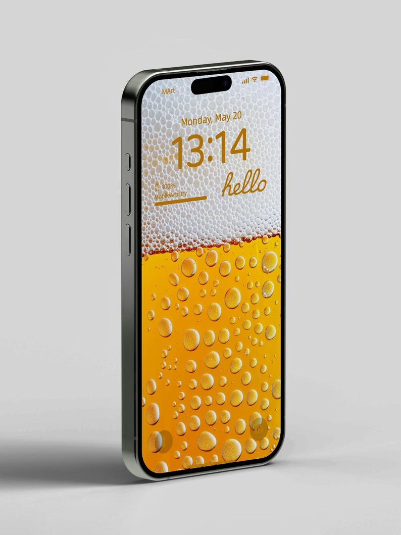 4K Golden Beer Bubbles Wallpaper | Lock Screen & Home Screen Background ...