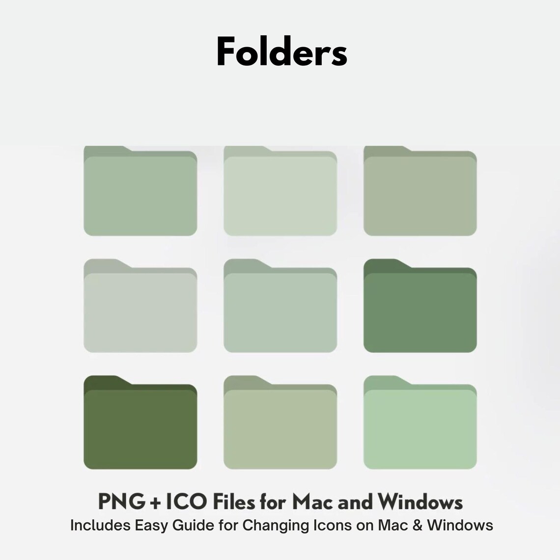 Green Desktop Organizer Wallpaper | 2025 Calendar & Folder Icon Set ...