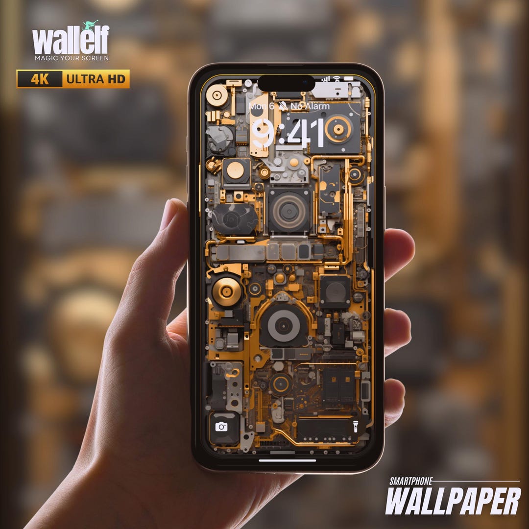 Steampunk Tech Circuit Wallpaper | 4K Ultra HD Internal Phone Design ...