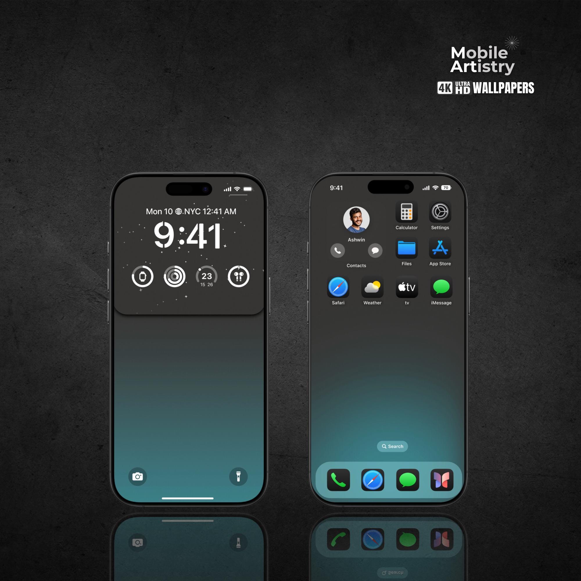 Dark Green Gradient Phone Wallpaper 4K Aesthetic Lock Home Screen for ...