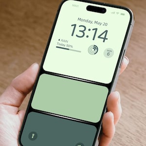 Minimalist 3-color Block 4K UHD Phone Wallpaper - Soft Green Tones for ...