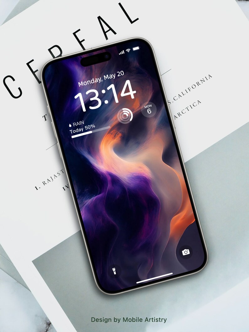 Ethereal Swirl Phone Wallpaper High-resolution Digital Instant Download ...