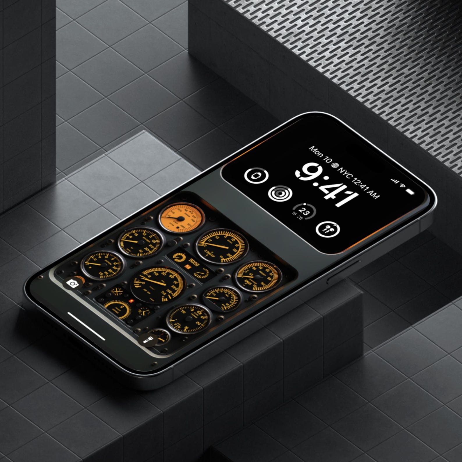 Retro Cockpit iPhone Wallpaper | Vintage Aviation Instrument Background ...