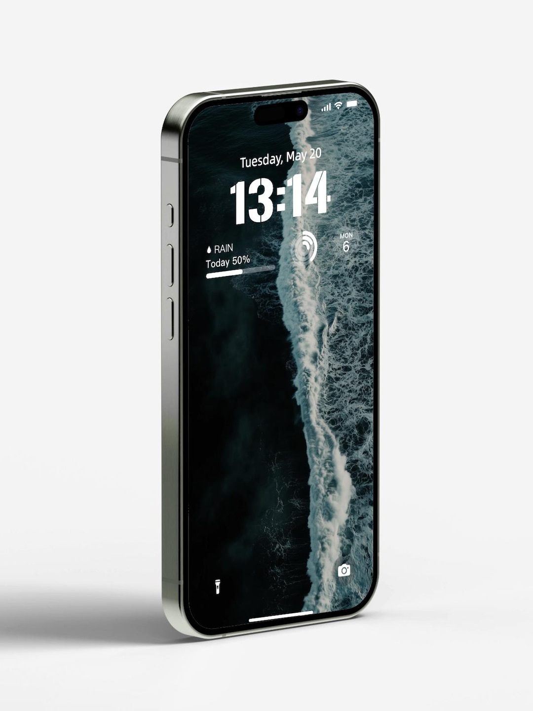 Moody Ocean Wave iPhone Wallpaper | Dark Aesthetic Sea Background ...