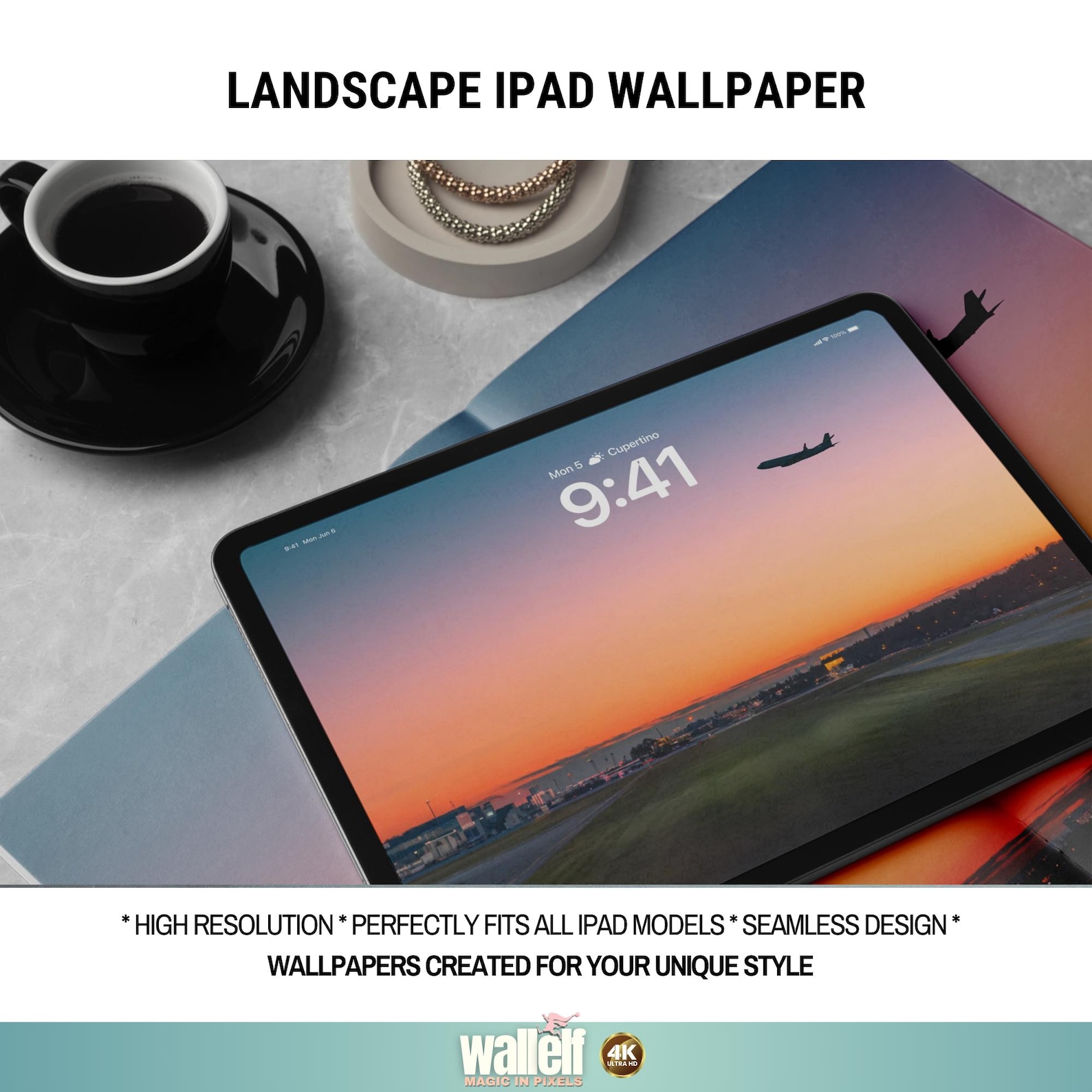 Airport Sunset iPad Wallpaper | 4K Tranquil Travel-inspired Background ...