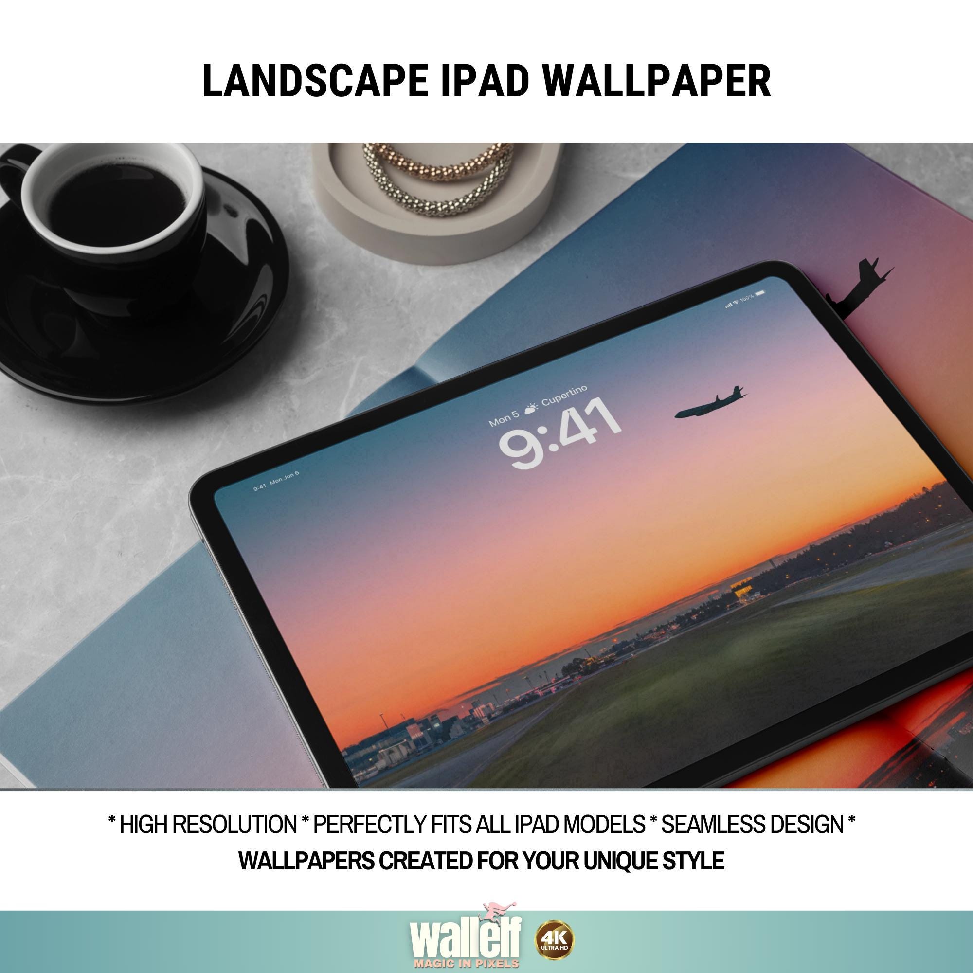 Airport Sunset iPad Wallpaper | 4K Tranquil Travel-inspired Background ...