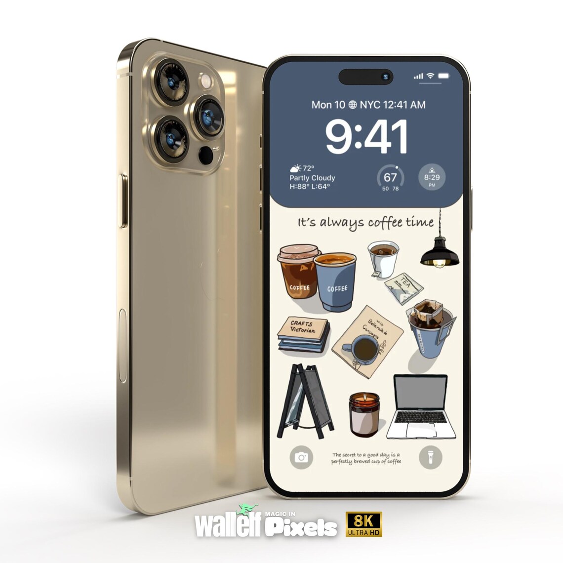 Coffee Lover’s iPhone Wallpaper | Cozy Coffee Time Digital Background ...