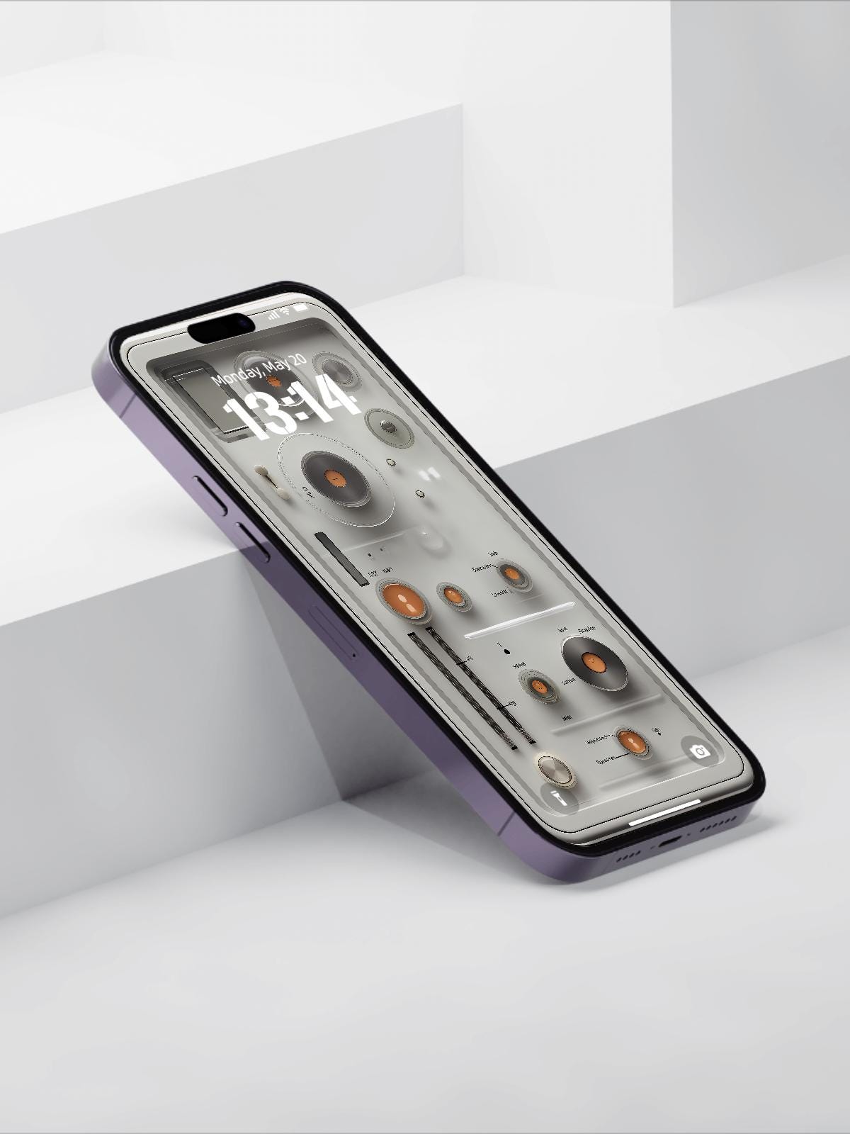 Vintage Control Panel iPhone Wallpaper | 4K Retro Minimalist Design for ...