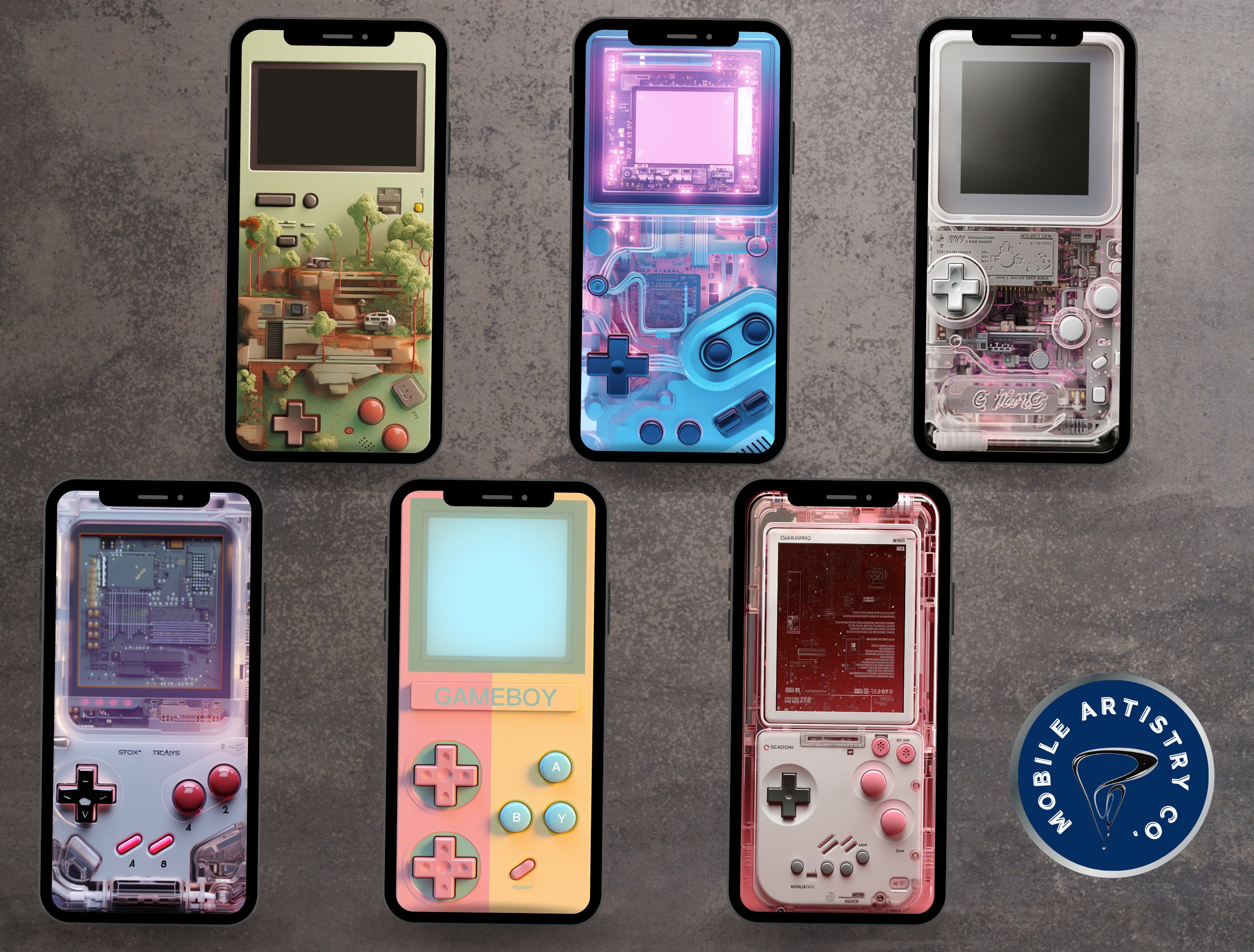 5 Retro 3D Gameboy Advanced Wallpapers for Iphone/android | Colorful ...