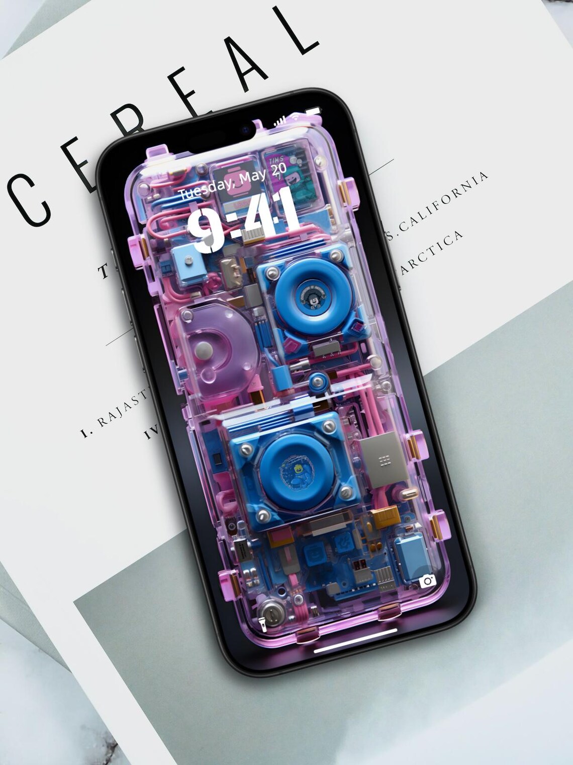 Cyber Core Tech iPhone Wallpaper | Futuristic Transparent Lock Screen ...