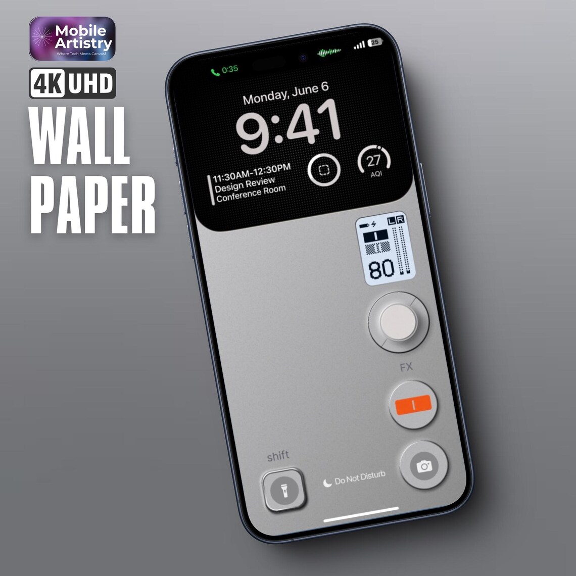 Retro Futuristic Control Panel 4K UHD Phone Wallpaper for iPhone ...