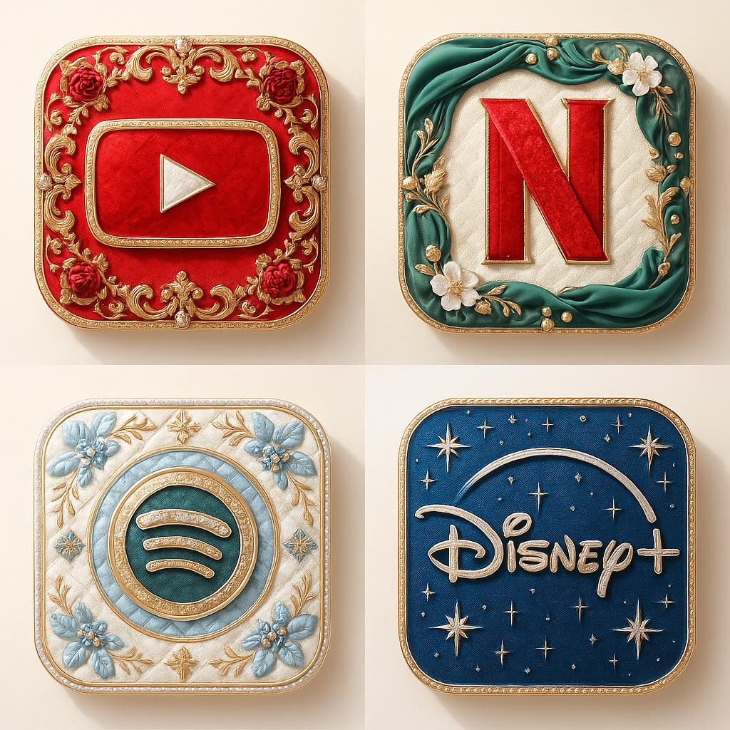 Embroidered Jewel App Icons – 270+ Luxury Quilted Ios Icons | Vintage ...