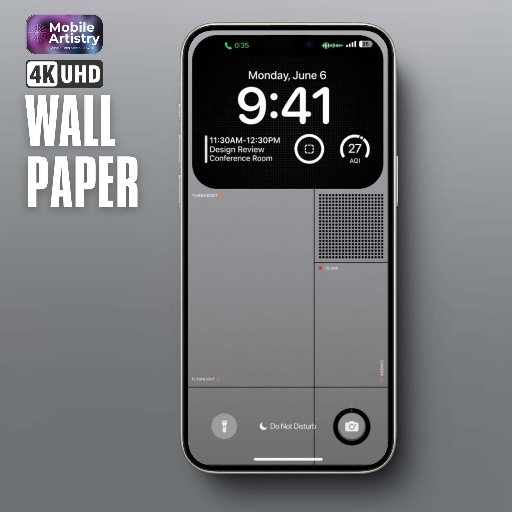 Minimalist Control Panel 4K Wallpaper - Modern Tech Design for iPhone ...