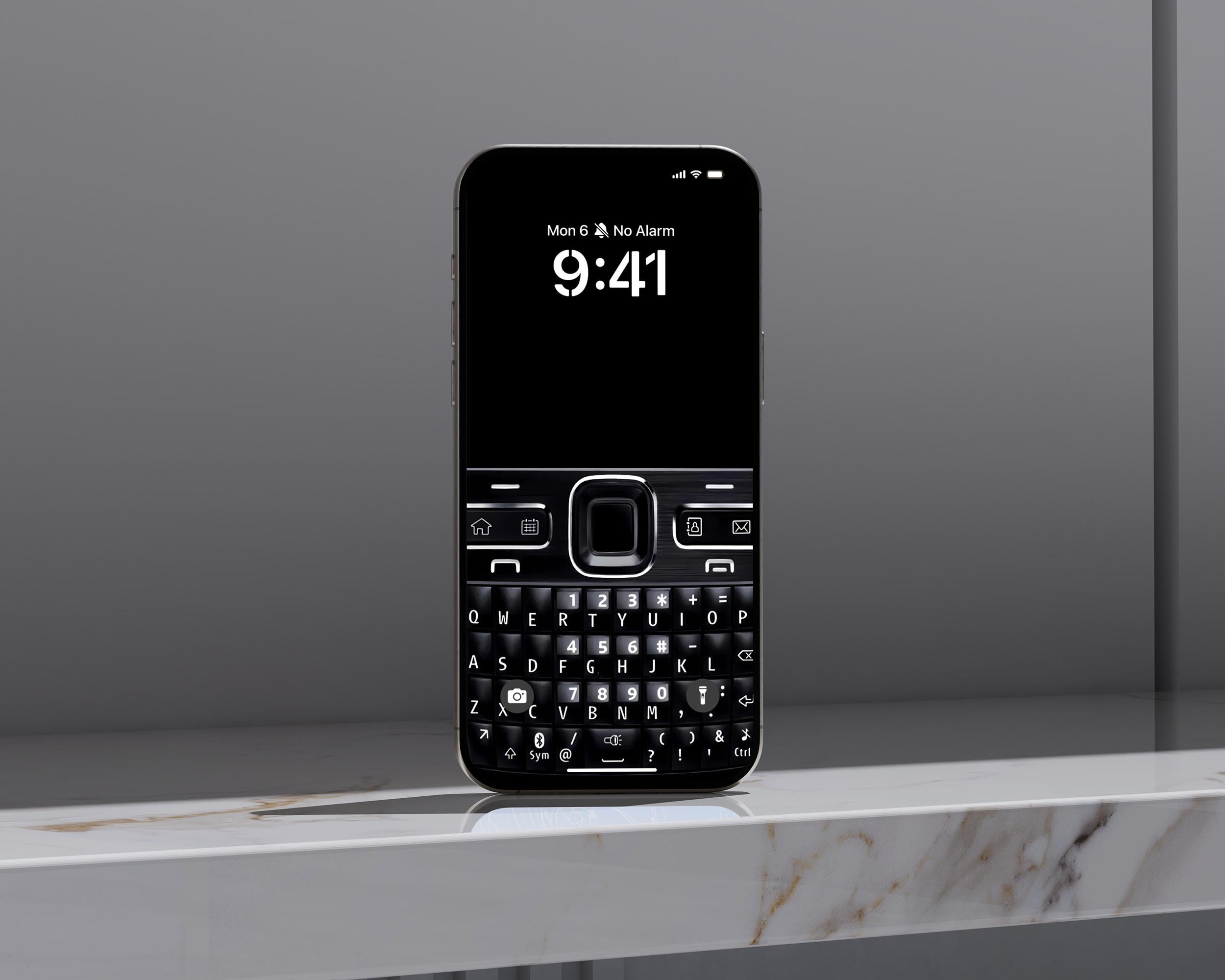 Retro QWERTY Phone Keyboard Wallpaper | Nostalgic 4K Background for Ios ...