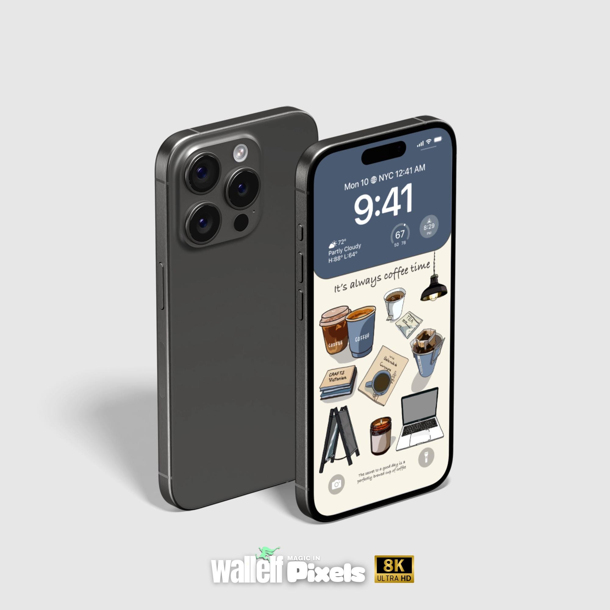 Coffee Lover’s iPhone Wallpaper | Cozy Coffee Time Digital Background ...