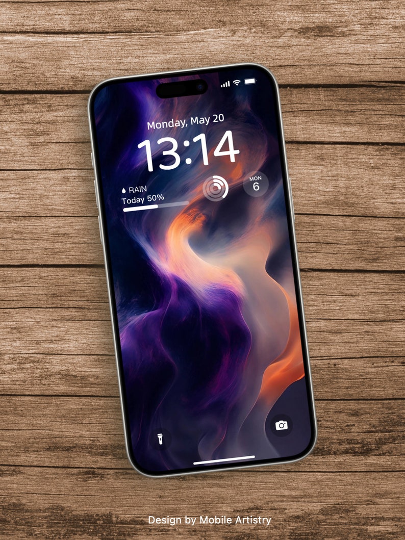 Ethereal Swirl Phone Wallpaper | High-resolution Digital Instant ...