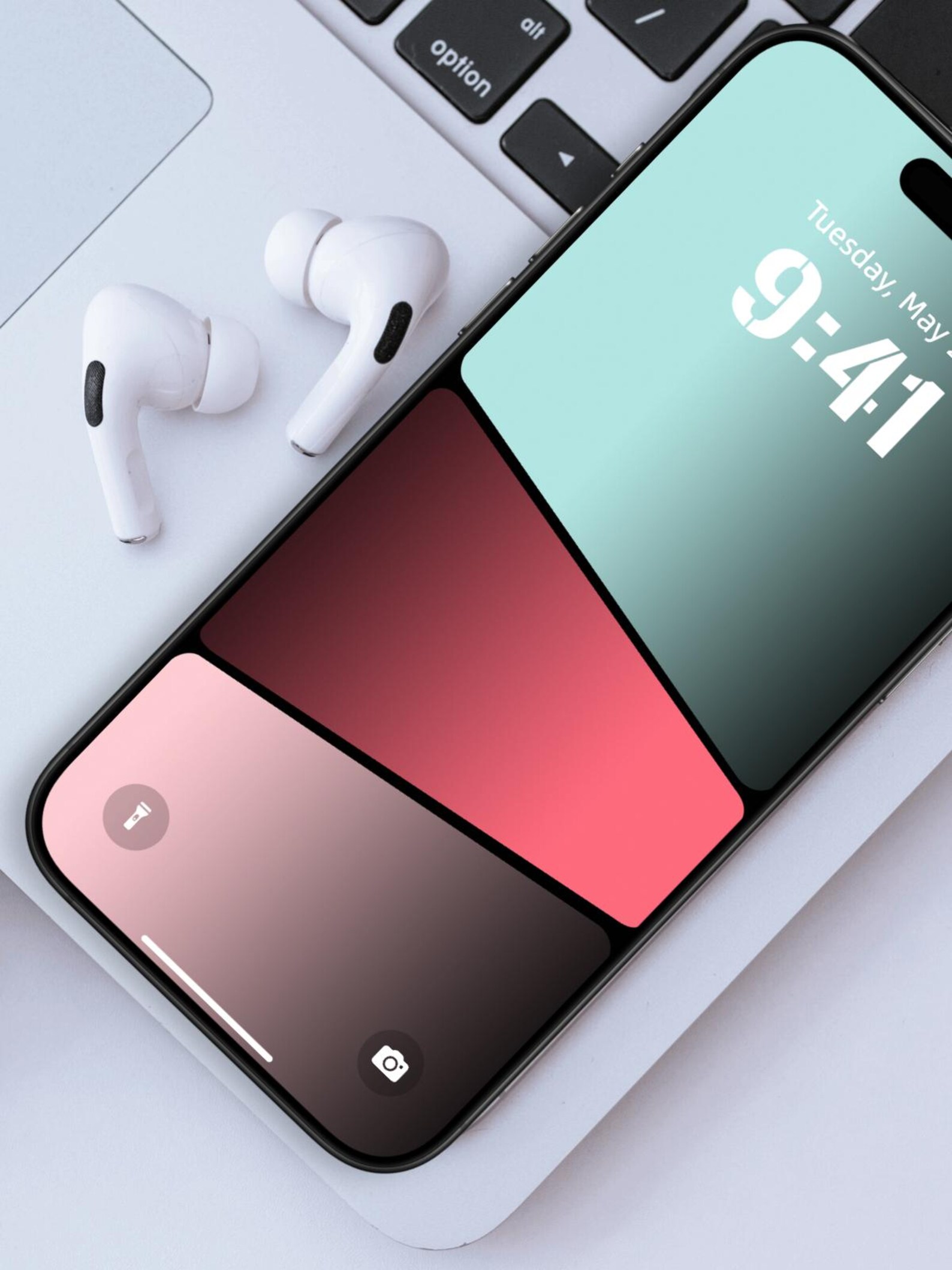 Modern Colorblock iPhone Wallpaper | Red Blue Abstract Ios Lock Screen ...