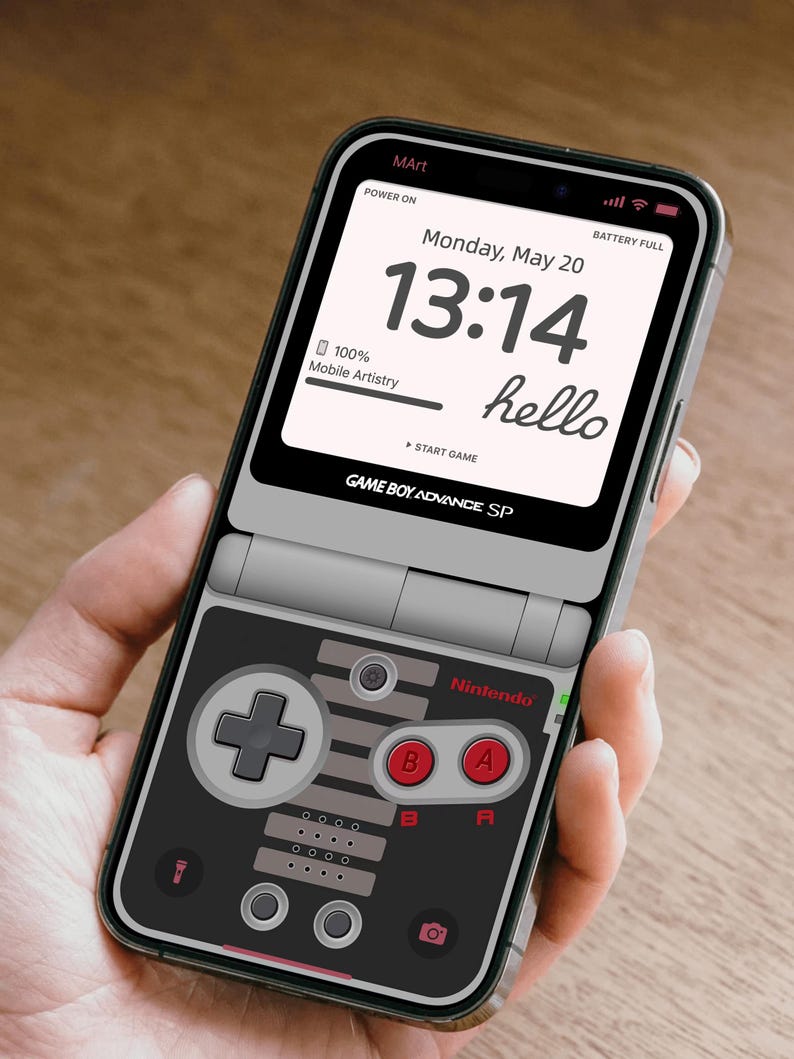 Gameboy Advance SP Flip Phone Wallpapers Pack | 8 Retro Color ...