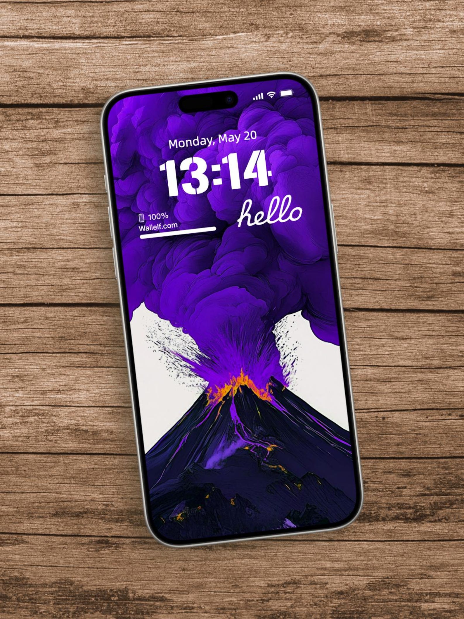 Purple Volcano Eruption 4K Ultra HD Phone Wallpaper - Bold and Dramatic ...