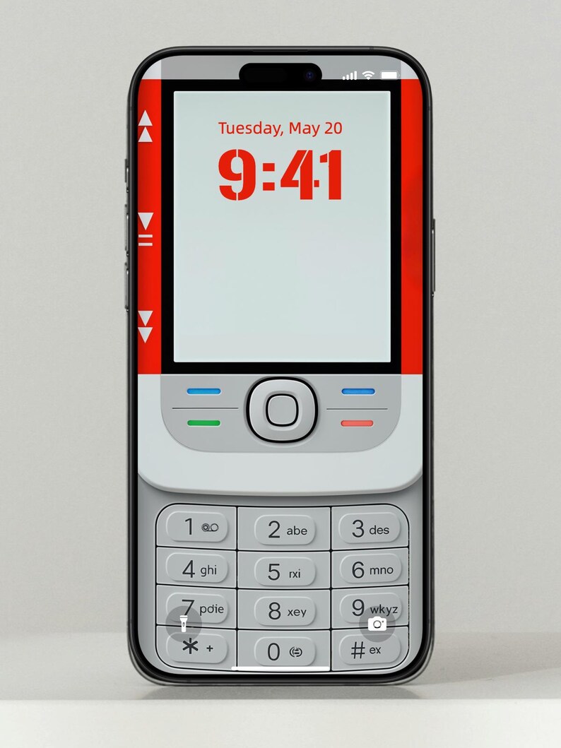 Retro Keypad Style iPhone Wallpaper | Old School Button Phone Theme ...