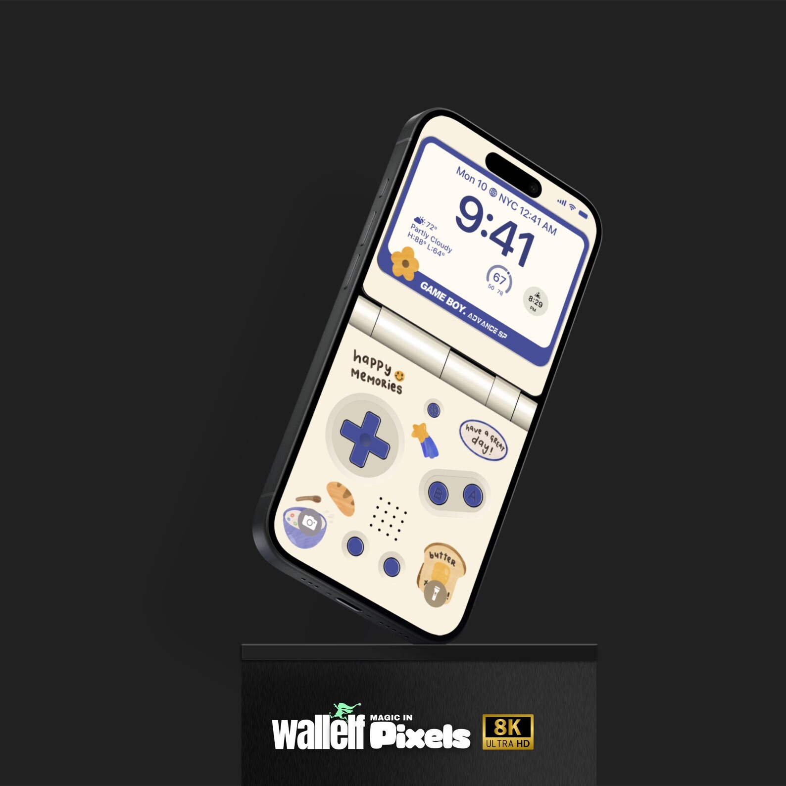 Retro Game Console iPhone Wallpaper | Cute Handheld Gaming Lock Screen ...