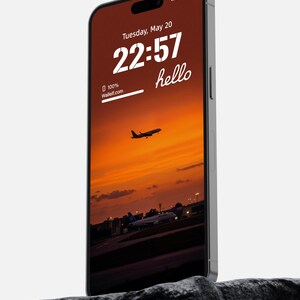 Airplane Sunset iPhone Wallpaper | Travel Mood Lock Screen | Minimalist ...