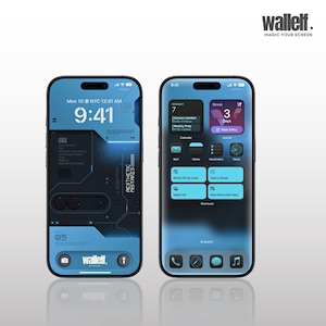 Futuristic Blue Tech Interface Wallpaper | 4K Lock Screen & Custom Blur ...