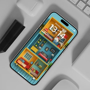 Minimalist Cozy Room Phone Wallpaper | Vibrant Phone Background ...