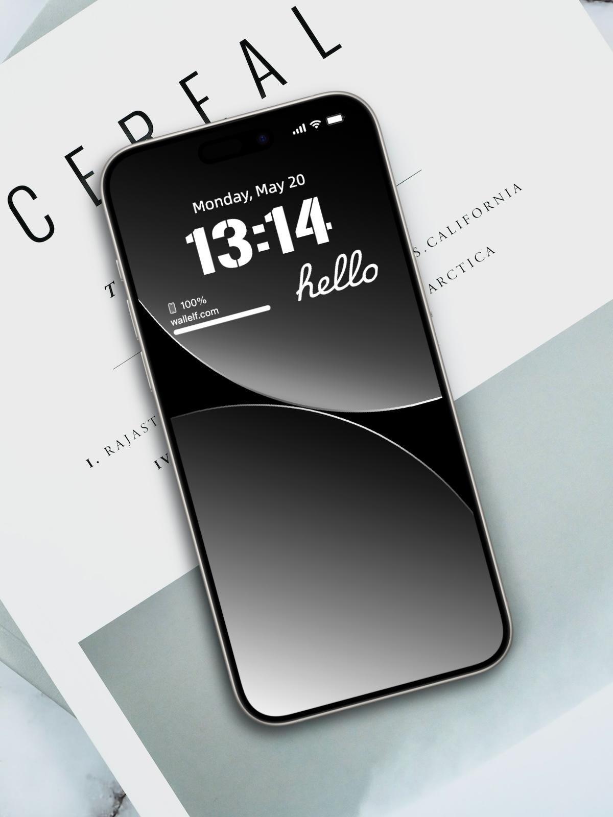 Minimalist Monochrome Wallpaper for iPhone Android Sleek Black Gray ...